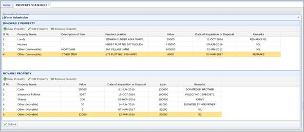 A screenshot of sample data is shown below both for Immovableand ...
